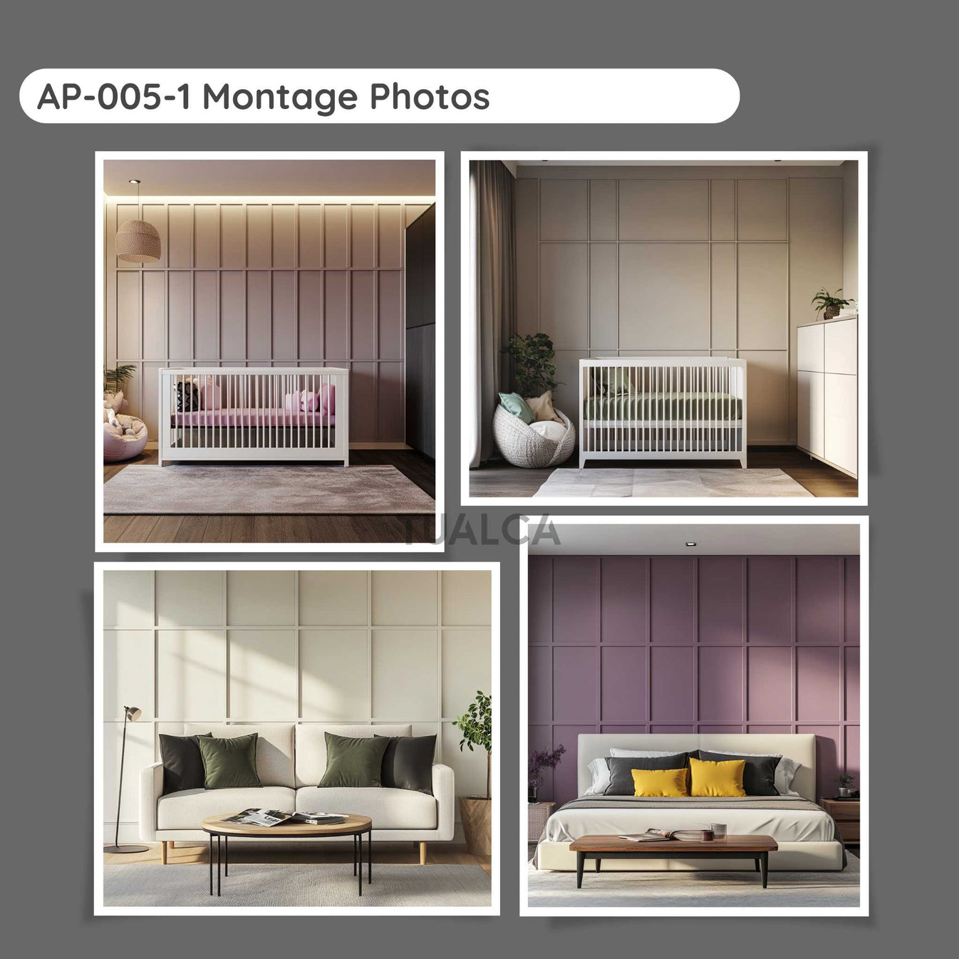 1.1" Paintable and Durable White Wall Molding AP-005-1