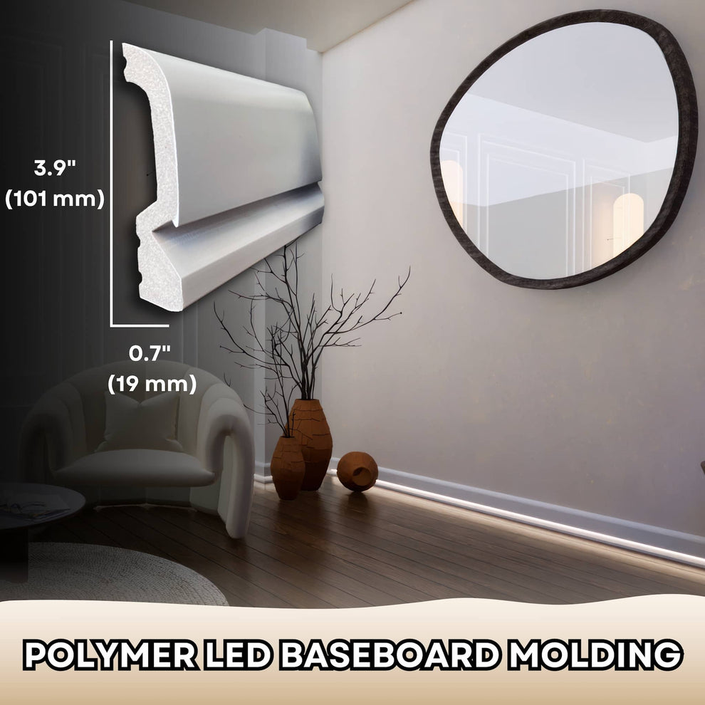 Baseboard Molding with Led Duct ASL-001