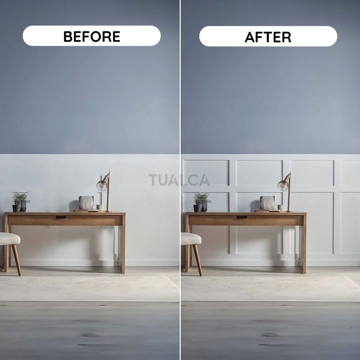 Peel and Stick Batten Wall Molding Kit | Pre-Cut Wall Trim