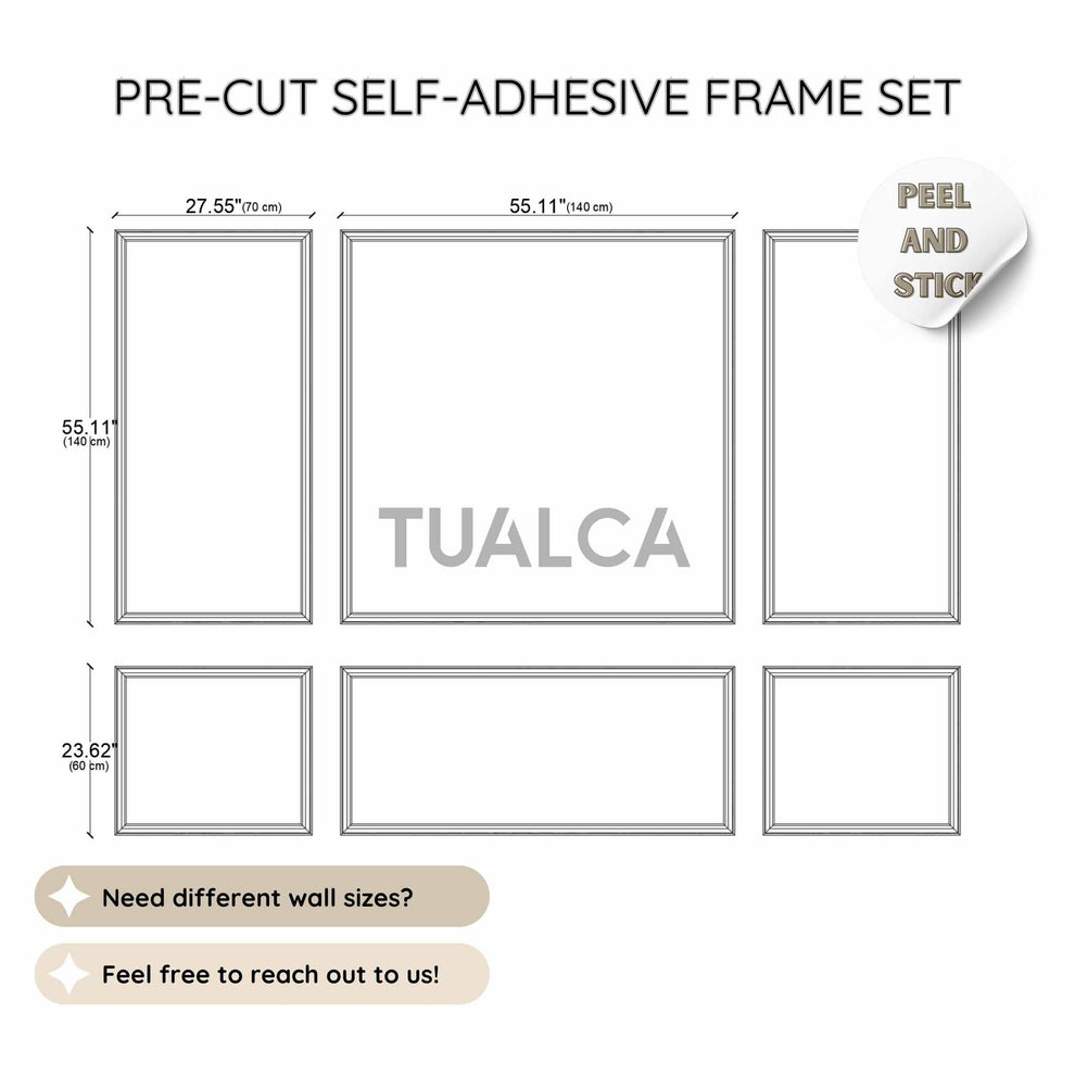 Wall Molding Kit Pre-Cut | Paintable Picture Frame Molding for Accent ...