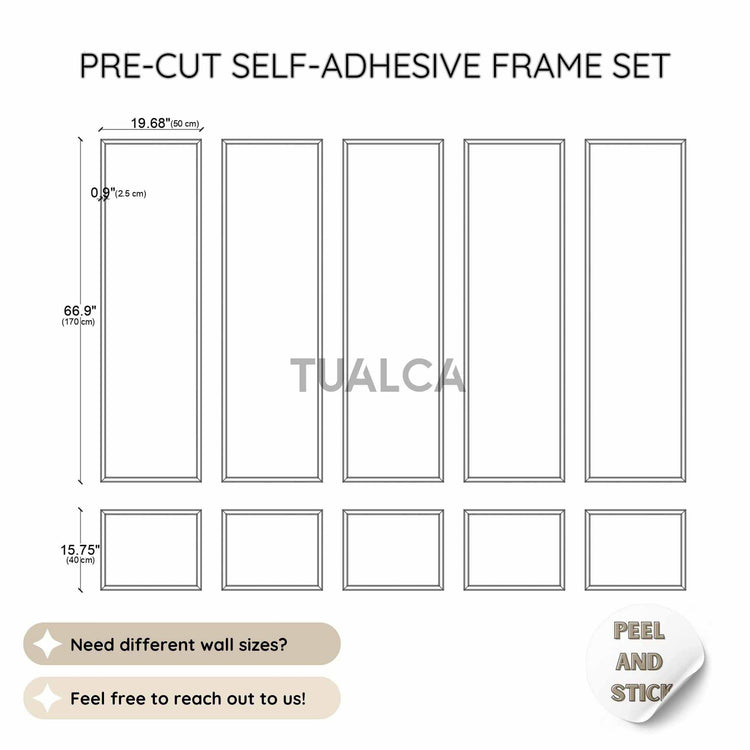 Pre-Cut Accent Wall Molding & Picture Frame Molding | Wall Molding Kit ...