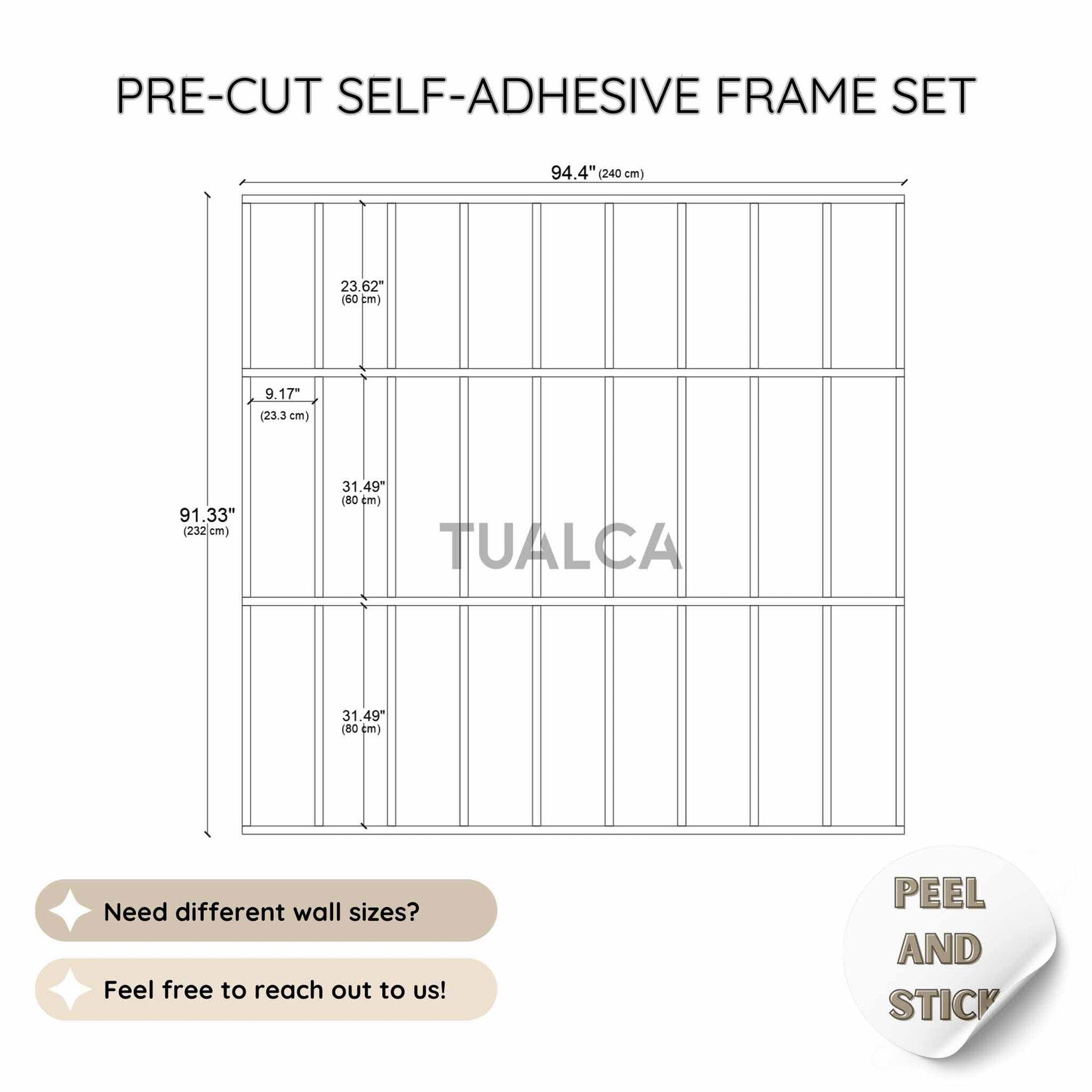 Wall Molding Kit Pre-Cut | Paintable Picture Frame Molding for Accent ...