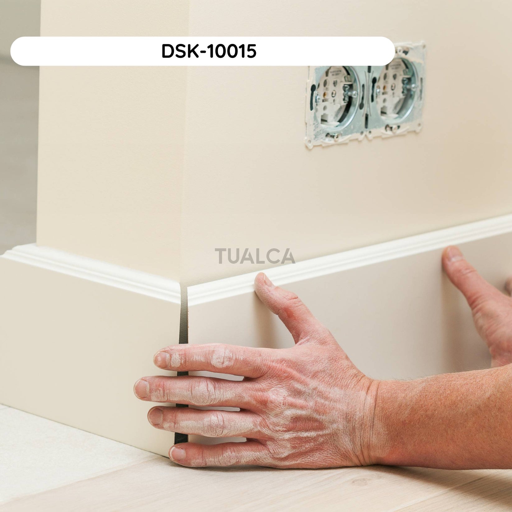 Waterproof PVC Baseboard Molding DSK-10015 | 4 Inch Trim | Free Shipping