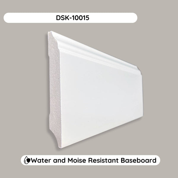 Waterproof PVC Baseboard Molding DSK-10015 | 4 Inch Trim | Free Shipping