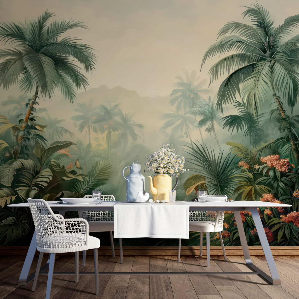 Palm Leaf Wall Mural | Tropical Wallpaper YD-02549