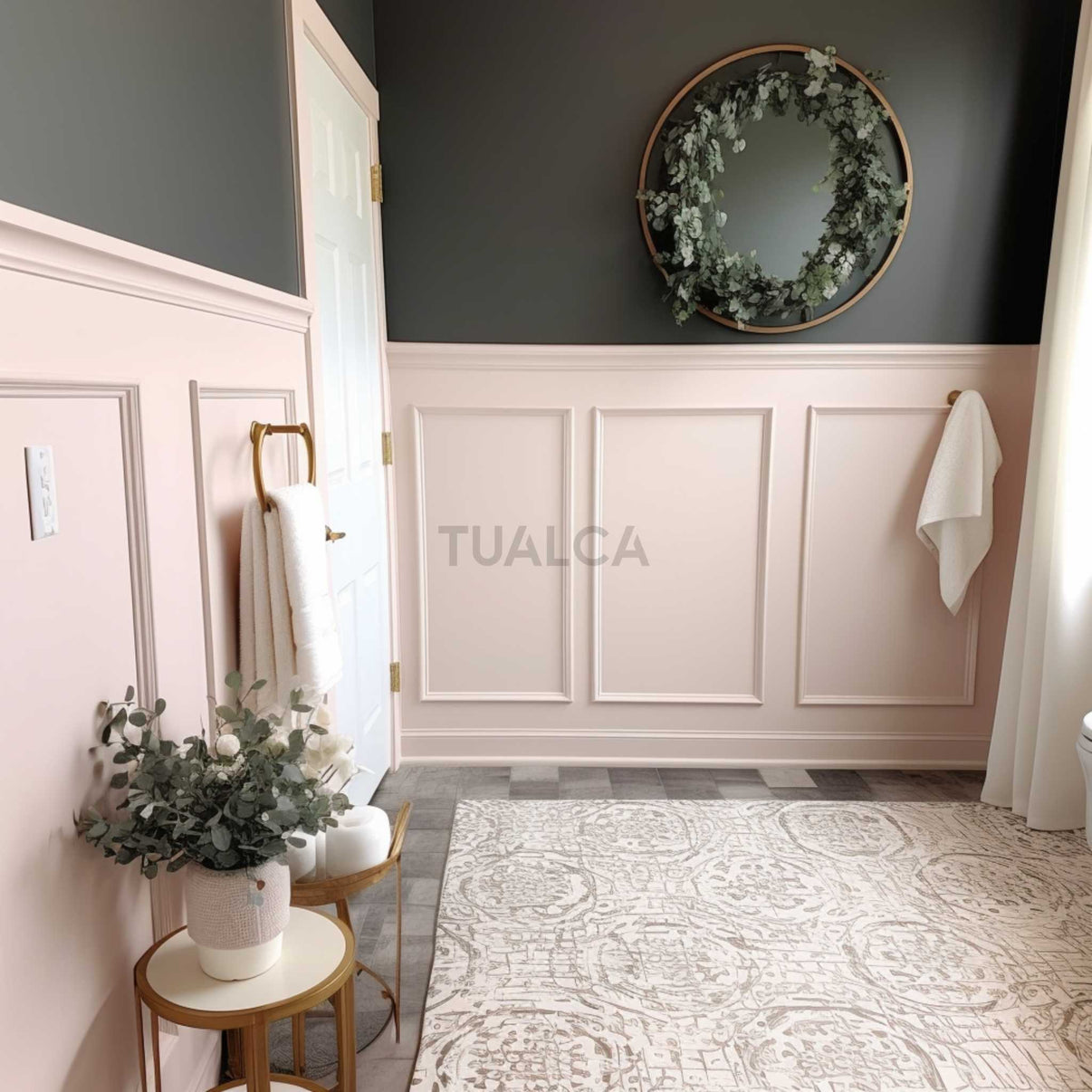 Pre-Cut Self-Adhesive Frame Set, Paintable White Wall Panel