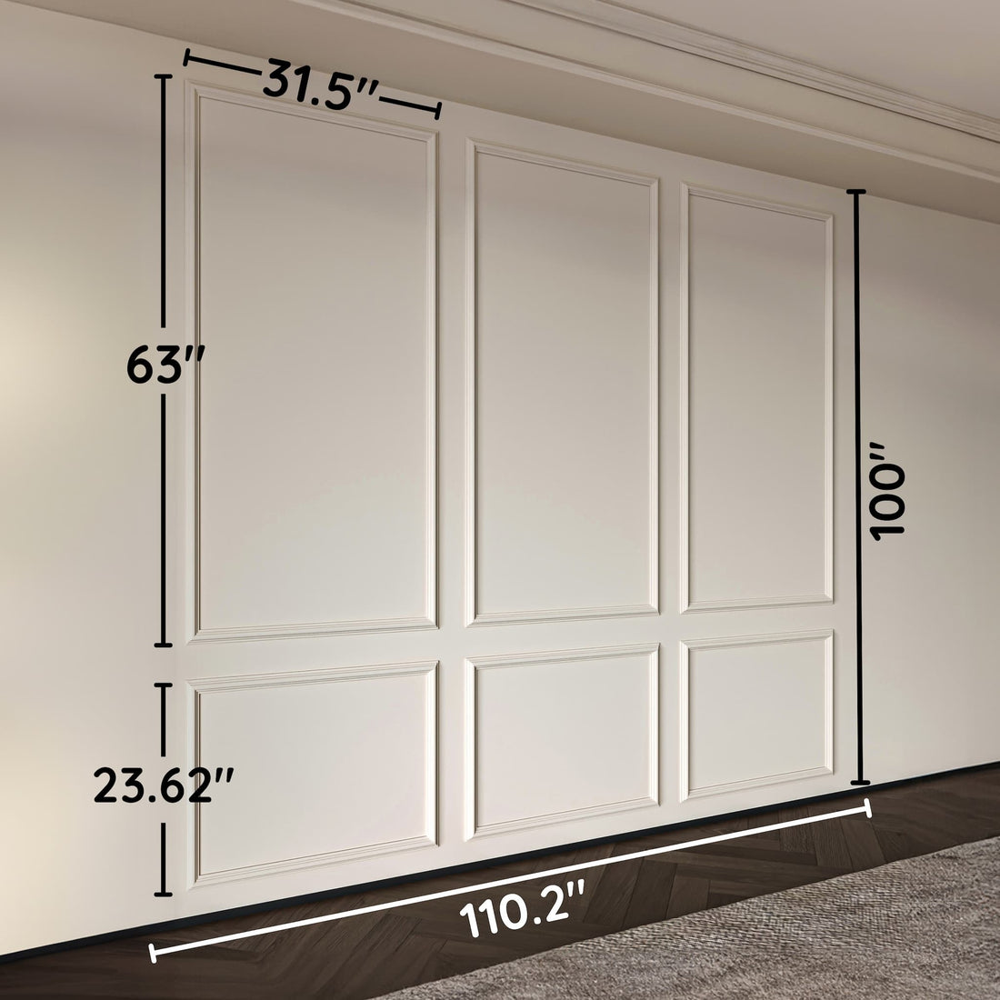 ‎Wall Molding Peel and Stick Panel, Precut Wall Trim Kit