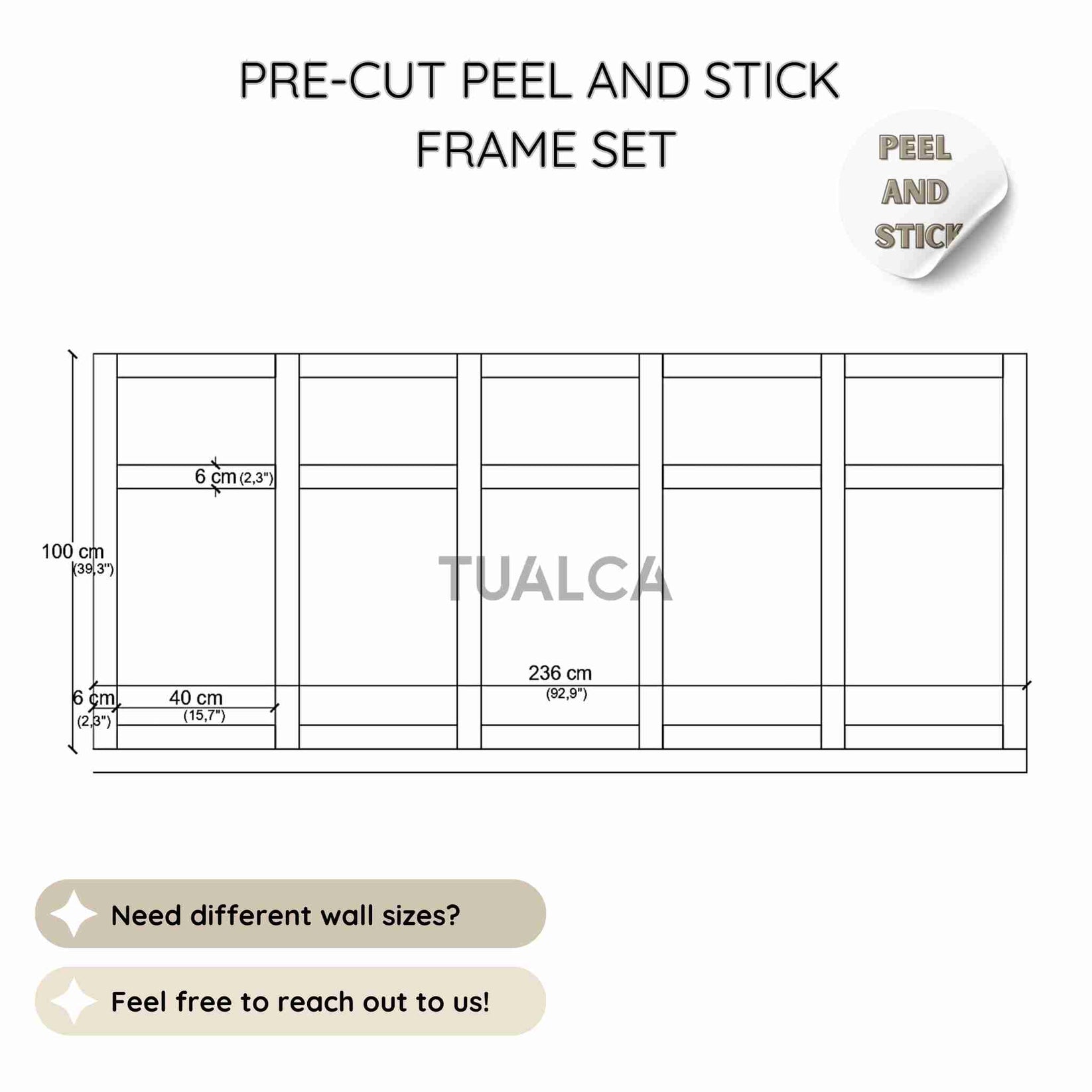 Peel and Stick Batten Wall Molding Kit | Pre-Cut Wall Trim
